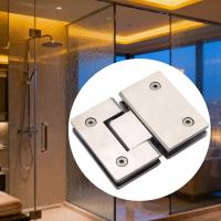 China Bathroom Hardware Accessories Shower Door Hinge Mirror Polished 180 Degree Glass to Glass Hinges for sale