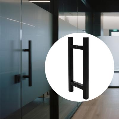 China Modern SS304 Stainless Steel Shower Glass Door Handle with 203*203*19*1.0mm Size and Polished Finish for sale