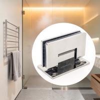 China Stainless Steel 90 Degree Glass Shower Hinge for 8-12mm Glass Doors with Polished Finish for sale
