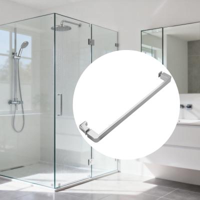 China Shower Sliding Glass Door Accessories Pull Towel Bar Handle Square Tube Bathroom Handle for sale