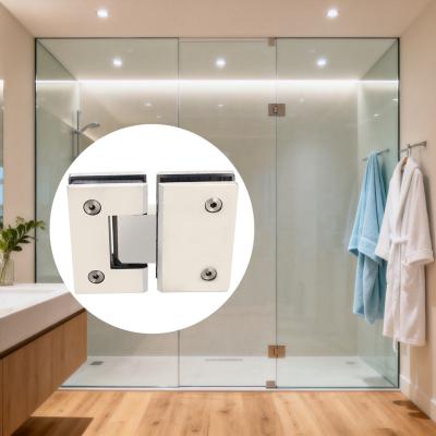 China Frameless Shower Door Hardware 180 Degree Stainless Steel Glass door Hinges Shower Hinge for sale