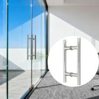 China Easy Installation Customized OEM Stainless Steel Modern H Shape Glass Door Handle for sale