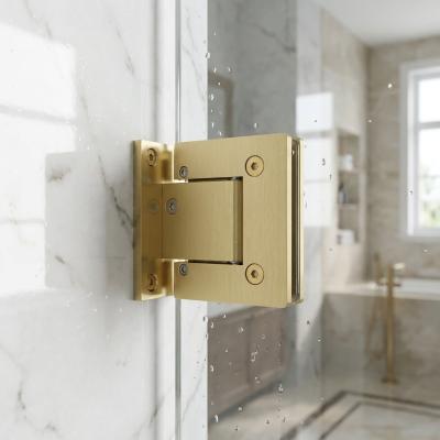 China Bathroom 304 Stainless Steel Self Closing Adjustable Closing 90 Degree Glass Door Hinge for sale