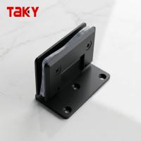 China Easy Installation Matte Black Shower Door Square 90 Degree Stainless Steel Shower Hinge for sale
