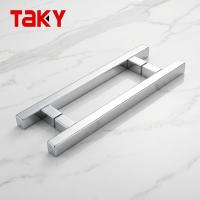 China Modern Customized Size Color Anti Rust 304 Stainless Steel Glass Bathroom Door Handles for sale
