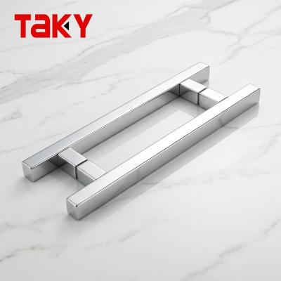 China Modern Customized Size Color Anti Rust 304 Stainless Steel Glass Bathroom Door Handles for sale