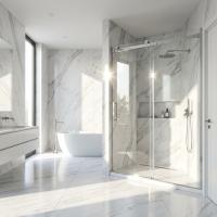 China Manufactured Stainless Steel Shower Door Sliding Rollers Glass Sliding Bathroom Door Hardware for sale