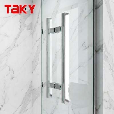 China Modern Customized Anti Rust 304 Stainless Steel Glass Bathroom Door Handles for sale