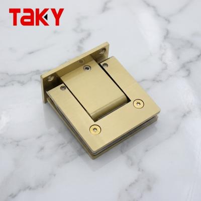 China Stainless Steel 90 Degree Glass to Wall Shower Hinge Heavy Duty Self Closing Hydraulic Bathroom Hinge for sale