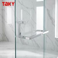 China Stainless Steel Square Pull Handle Towel Bar Shower Door Glass Door Handle for sale