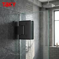 China Modern 90 Degree Glass to Wall Shower Door Hinge Stainless Steel Bathroom Hinge Frameless Glass for Hotel for sale
