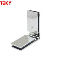 China Wholesale Glass Door Hinge Stainless Steel Bathroom Clip 180 Degree Shower Room Hinge for sale