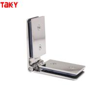 China Wholesale Glass Door Hinge Stainless Steel Bathroom Clip 180 Degree Shower Room Hinge for sale