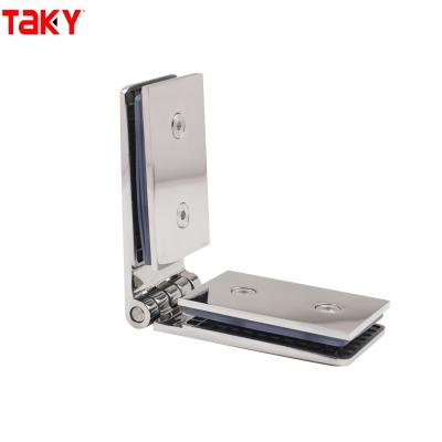 China Wholesale Glass Door Hinge Stainless Steel Bathroom Clip 180 Degree Shower Room Hinge for sale