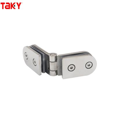 China Modern Bathroom Hardware Glass Hinge Shower Stainless Steel 180 Opening Glass Door Hinge for sale