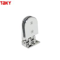 China Shower Door Hinges Interior Glass Door Hinge Steel Bathroom Glass to Wall Shower Hinge for sale