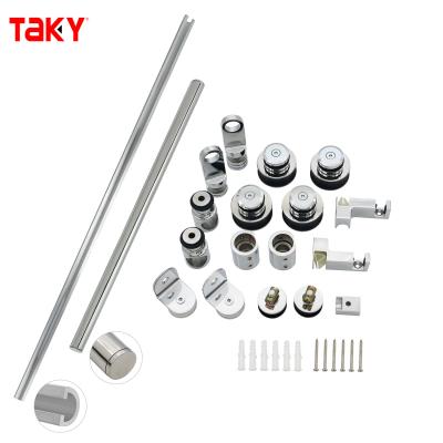 China American Hot Selling Double Door Opening Hanging Stainless Steel Shower Glass Sliding Accessories Sliding Door System for sale
