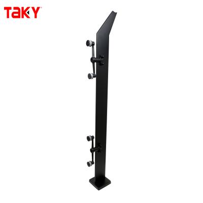 China Stainless Steel Frameless Tempered Glass Balustrade Handrail Balcony Staircase Railing Post for sale