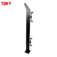 China Stainless Steel Frameless Tempered Glass Balustrade Handrail Balcony Staircase Railing Post for sale