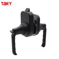 China Matt Black Double Door Lock Aluminium Alloy Handle Locks With Keys for sale
