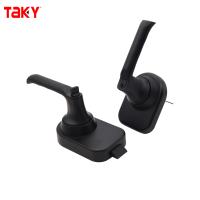 China Matt Black Double Door Lock Aluminium Alloy Handle Locks With Keys for sale