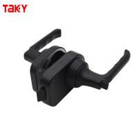 China Matt Black Double Door Lock Aluminium Alloy Handle Locks With Keys for sale