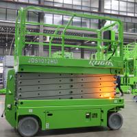 China Automatic Braking System 2WD Scissor Lift Platform Height 10m 24V DC for sale