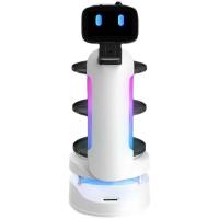 China Smart Waiter Food Delivery Robot 21 Inch Screen 30kg Payload Autonomous Commercial Robot for sale
