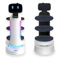 China Smart Waiter Food Delivery Robot 21 Inch Screen 30kg Payload Autonomous Commercial Robot for sale