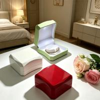 China Luxury Light Up Jewelry Box Curved Storage Gift Case Durable Sturdy for sale
