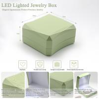 China Luxury Light Up Jewelry Box Curved Storage Gift Case Durable Sturdy for sale