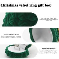 China Private Label Christmas Shape Velvet Jewelry Case Velvet Ring Gift Boxes for sale
