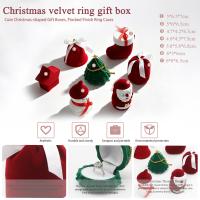 China Private Label Christmas Shape Velvet Jewelry Case Velvet Ring Gift Boxes for sale