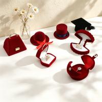 China Custom Design Velvet Gift Box Novelty Shaped Velvet Jewelry Gift Boxes for sale