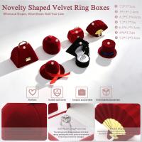 China Custom Design Velvet Gift Box Novelty Shaped Velvet Jewelry Gift Boxes for sale