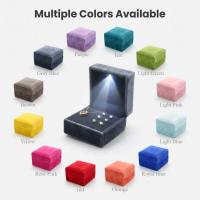 China Custom Color LED Light Jewellery Box Velvet Case With 5s Auto Off Energy Saving Mode for sale