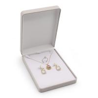 China Sleek Rounded Edge Velvet Jewelry Case Various Color Packaging Jewelry Box Set for sale