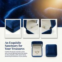 China Popular Style Rectangle Jewelry Boxes Hinged Velvet Gift Box for sale