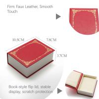 China Luxury Square Paper Jewelry Box Rectangle Book Shape Custom Embossed Jewelry Boxes for sale