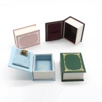 China Book Style Small Paper Jewelry Boxes Paper Earring Box Multiple Sizes for sale