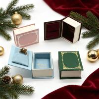 China Book Style Small Paper Jewelry Boxes Paper Earring Box Multiple Sizes for sale