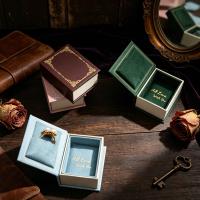 China Book Style Small Paper Jewelry Boxes Paper Earring Box Multiple Sizes for sale