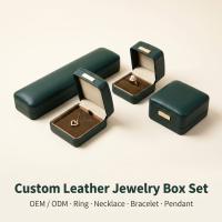 China Rectangle PU Leather Engraved Jewelry Box Valentine's Day Gift Box for sale