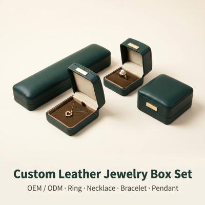 China Rectangle PU Leather Engraved Jewelry Box Valentine's Day Gift Box for sale