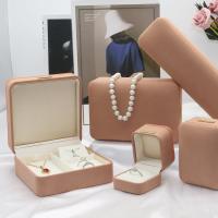 China Customized LOGO Faux Leather Jewelry Box For Earrings Rings Bracelets Storage for sale