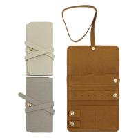 China Pu Leather Travel Jewelry Organizer Lightweight Jewelry Travel Bag Portable Multi Purpose 120x65mm for sale