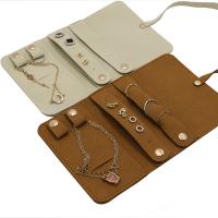 China Pu Leather Travel Jewelry Organizer Lightweight Jewelry Travel Bag Portable Multi Purpose 120x65mm for sale