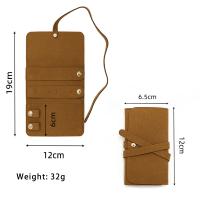 China Pu Leather Travel Jewelry Organizer Lightweight Jewelry Travel Bag Portable Multi Purpose 120x65mm for sale