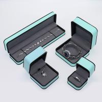 China Plastic PU Leather Jewelry Box  Small Jewelry Set Box With Hinge Closure Multi Color for sale