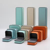 China Plastic PU Leather Jewelry Box  Small Jewelry Set Box With Hinge Closure Multi Color for sale